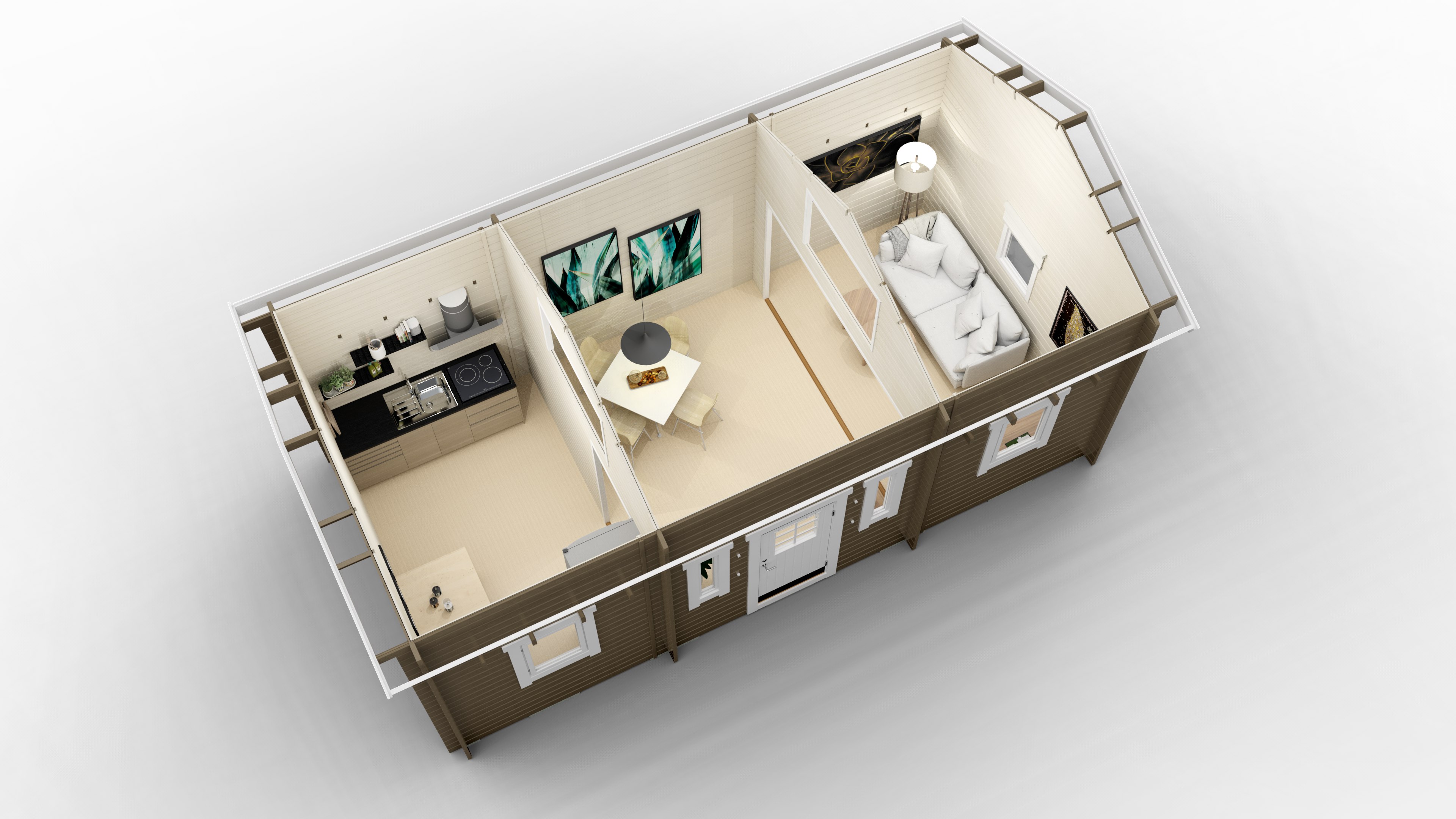 Attefall Loft Torp 30 med tre rum - Sorselestugan